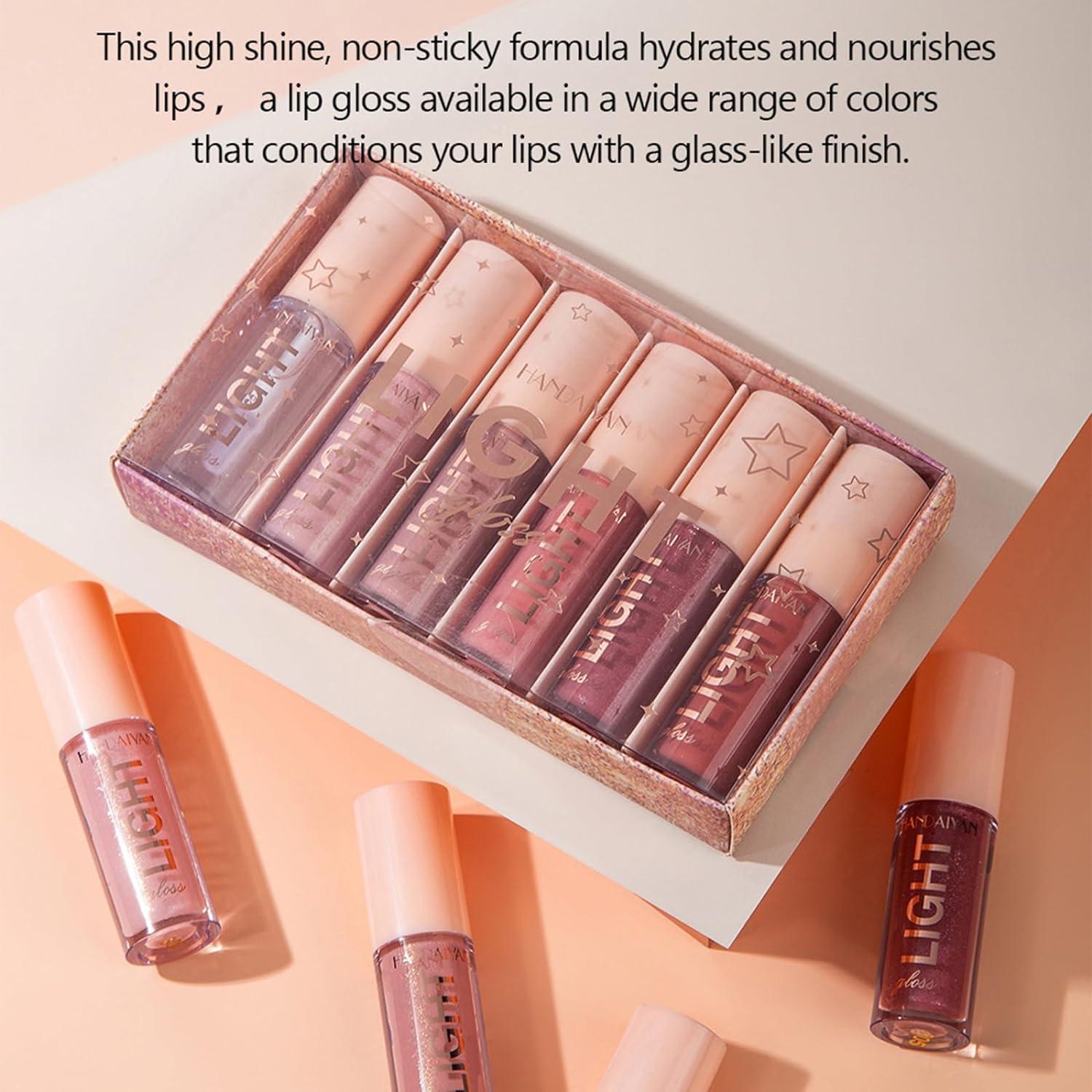 Lip Gloss Set: 6 Pcs Liquid Lipstick Sets - Long Lasting, Non-Sticky ...