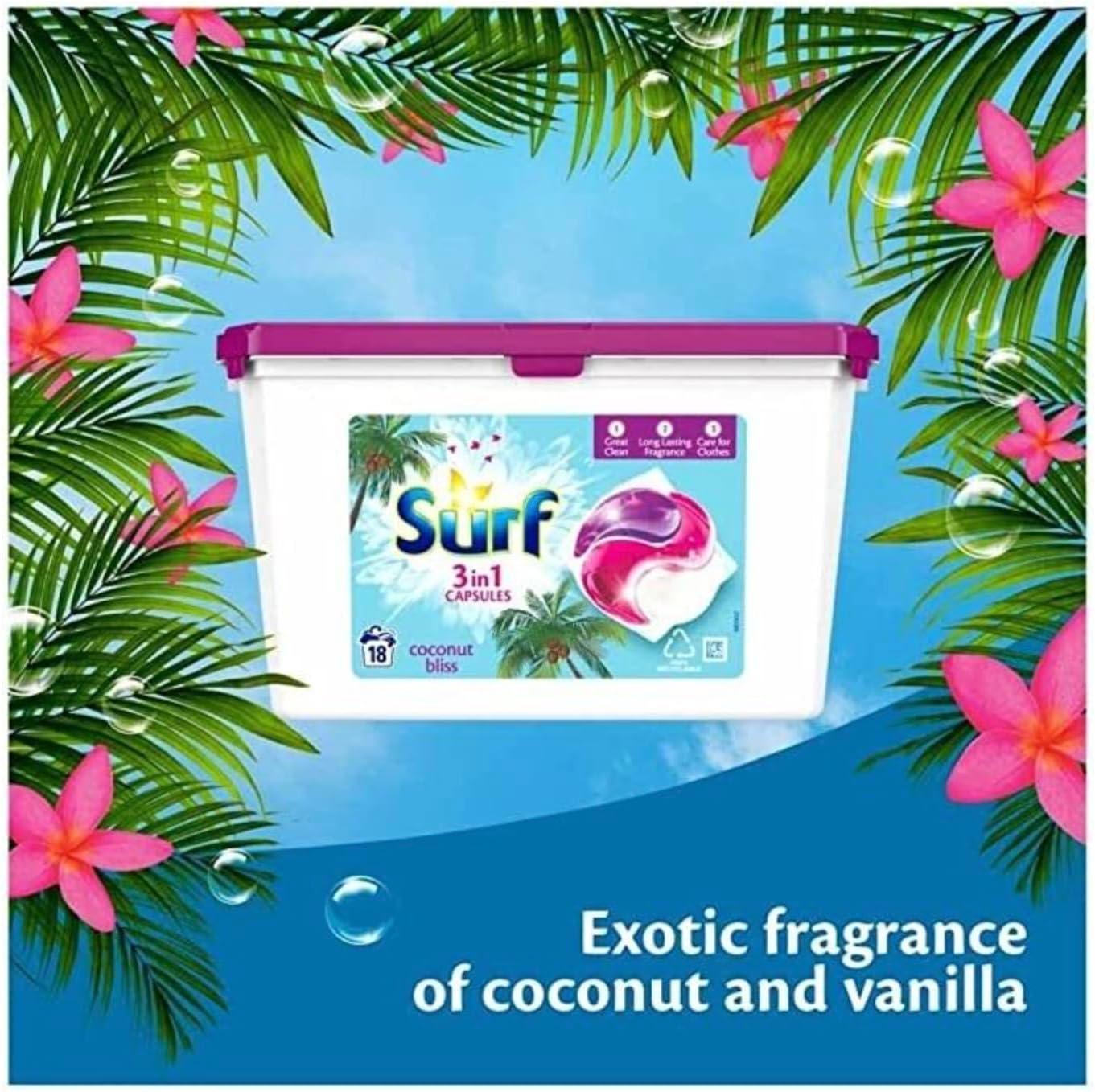 Surf Washing Capsules Coconut Bliss 3 in 1 Capsules 18 washes | Buy Now ...