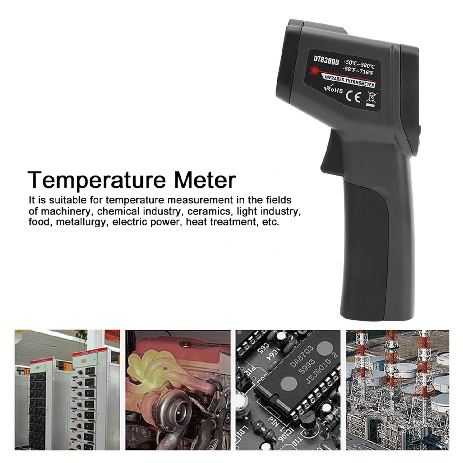 DT8380D Handheld Infrared Thermometer - 50 C to 380 C | Contactless ...