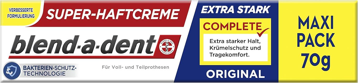 Blend-a-dent Super Adhesive Cream - Extra Strong Original MAXI PACK 70g | International Shipping ...