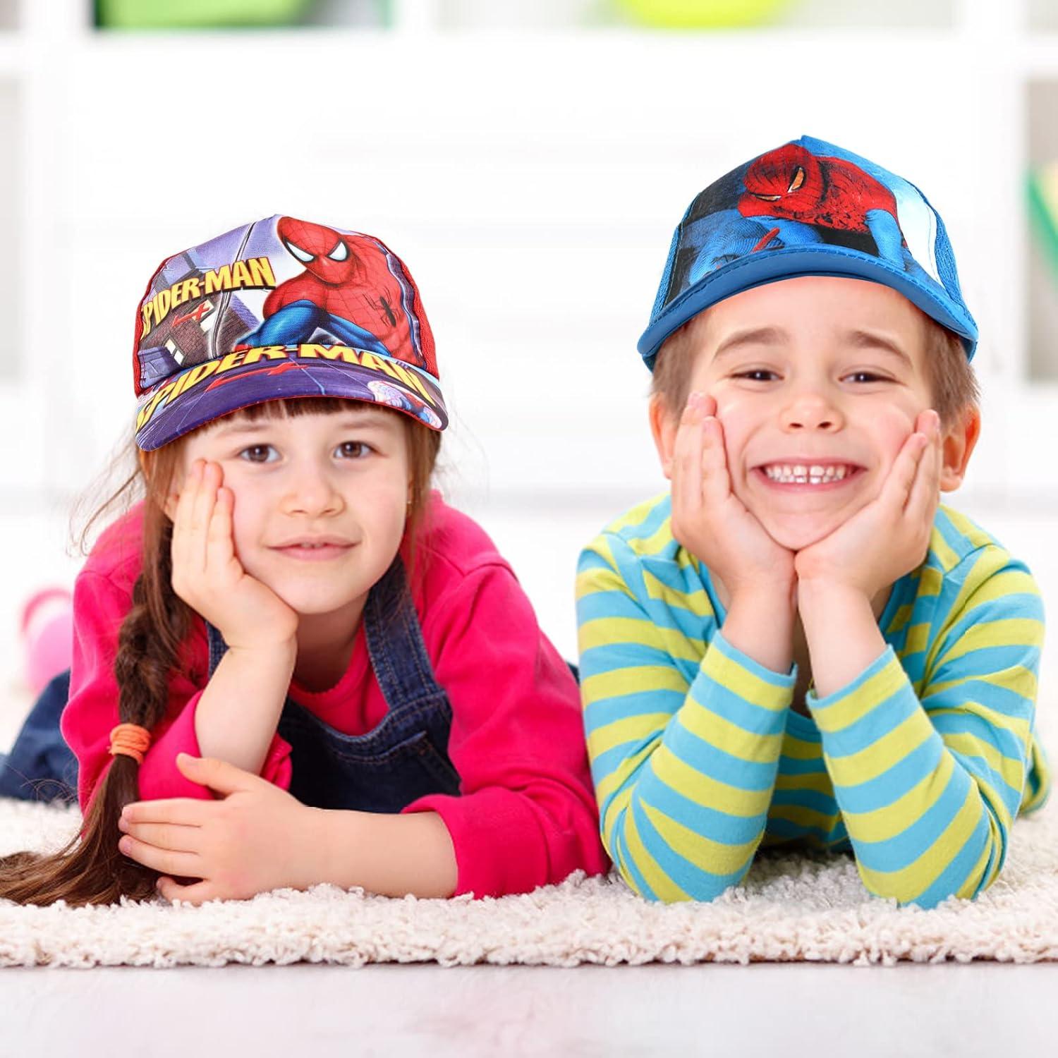 Children's Spider Man Caps - Adjustable Spiderman Hats | Sun Protection ...