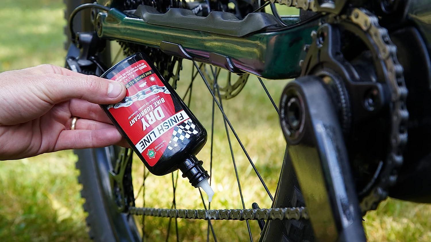 Finish Line DRY Teflon Bicycle Chain Lube 2oz - Black | Drip Squeeze Bottle