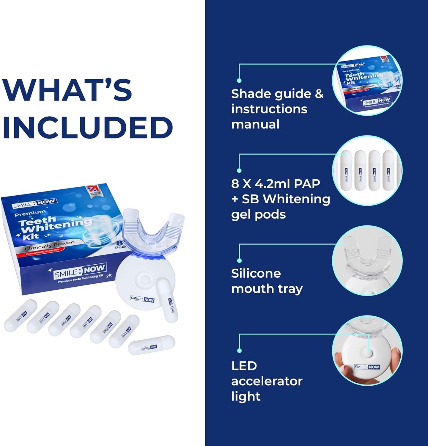 Pap Teeth Whitening Kit - Dentist-Formulated in Britain - 8 Gel Pods ...