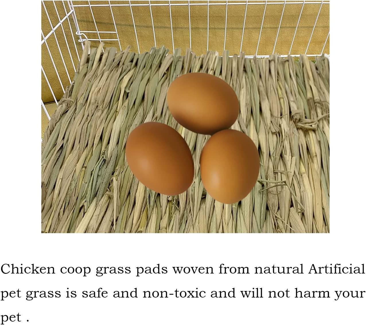 Handwoven Grass Nesting Box Pads for Chickens and Small Animals - Set ...