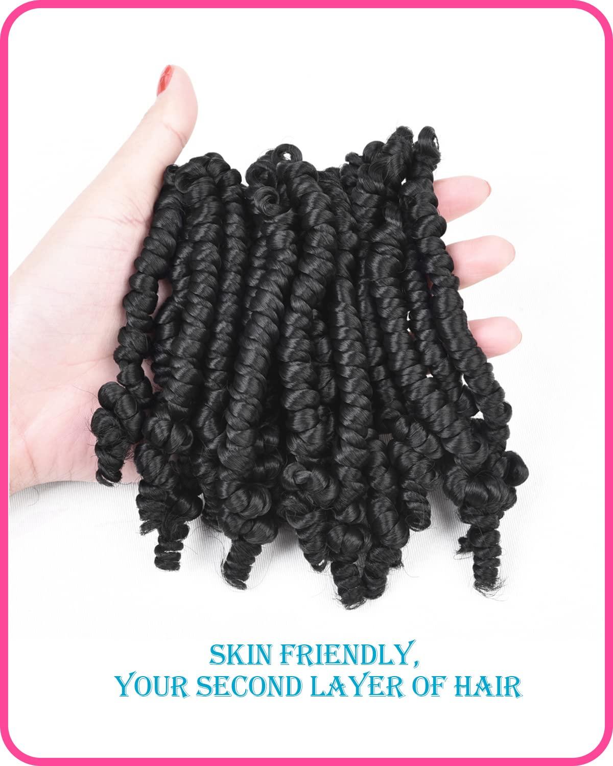 6 Packs Short Bob Spring Twist Crochet Hair 6 Inch - Pre-looped Passion ...