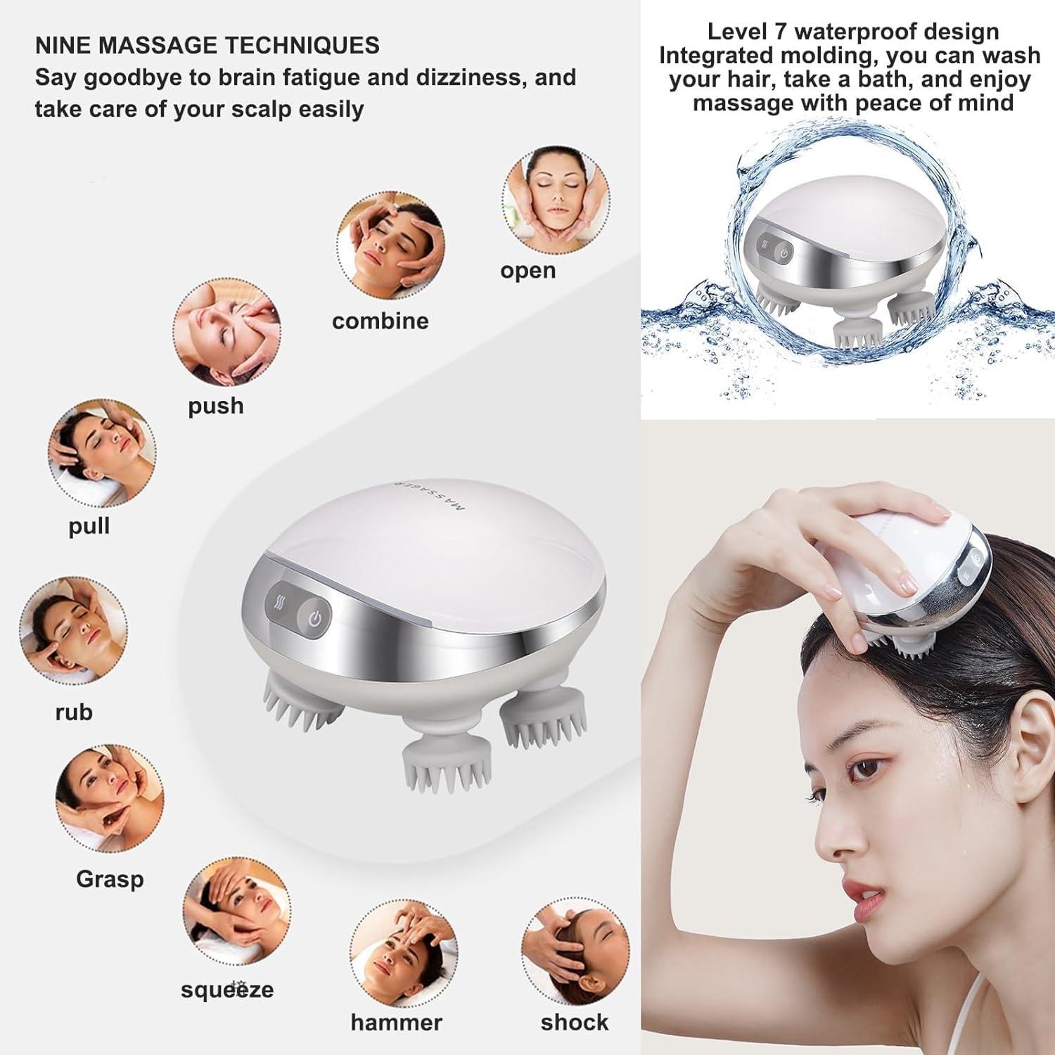 Scalphero Intelligent Scalp Massager with Red Light - Boost Hair Growth ...