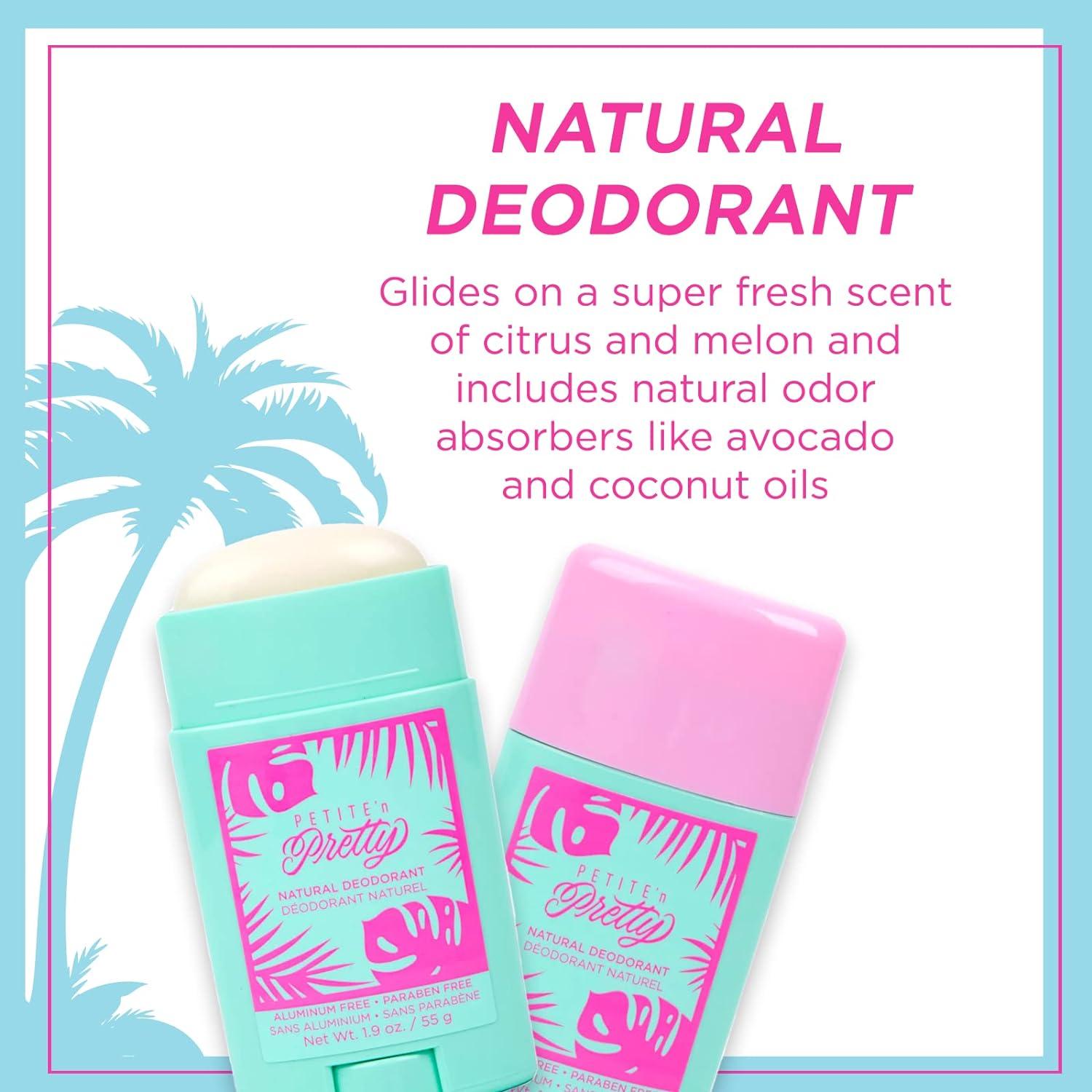 Petite 'n Pretty 2-Pack Natural Deodorant for Kids, Tweens & Teens ...