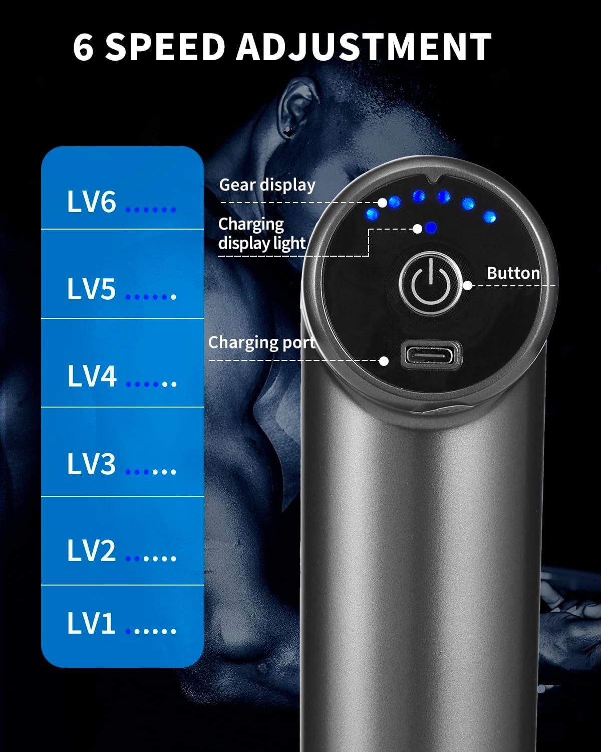 Mini Electric Massage Gun - 3200 RPM Hand Massager for Neck Shoulder ...