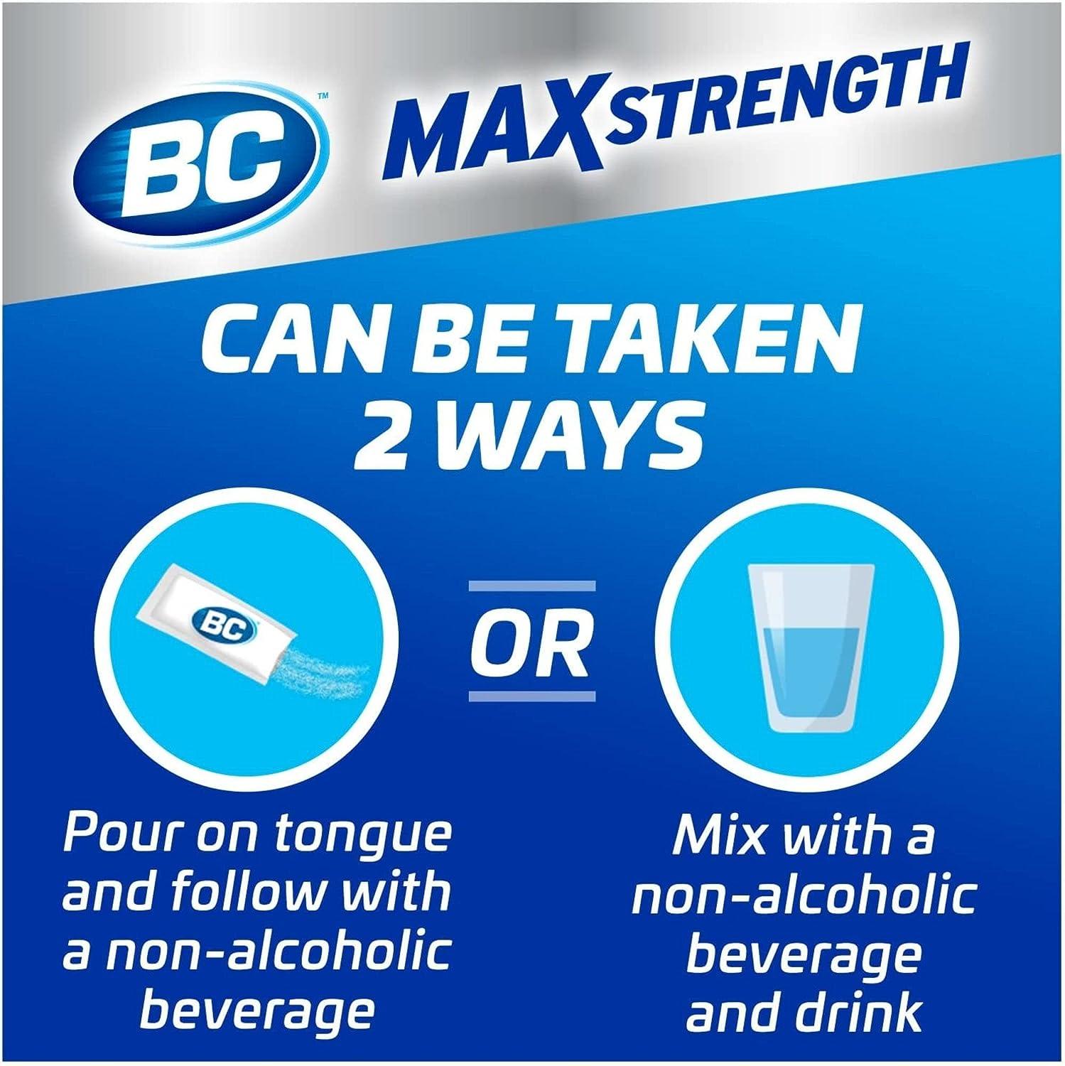 BC Max Strength Fast Pain Relief Powder - Lemonade Flavor, Aspirin ...