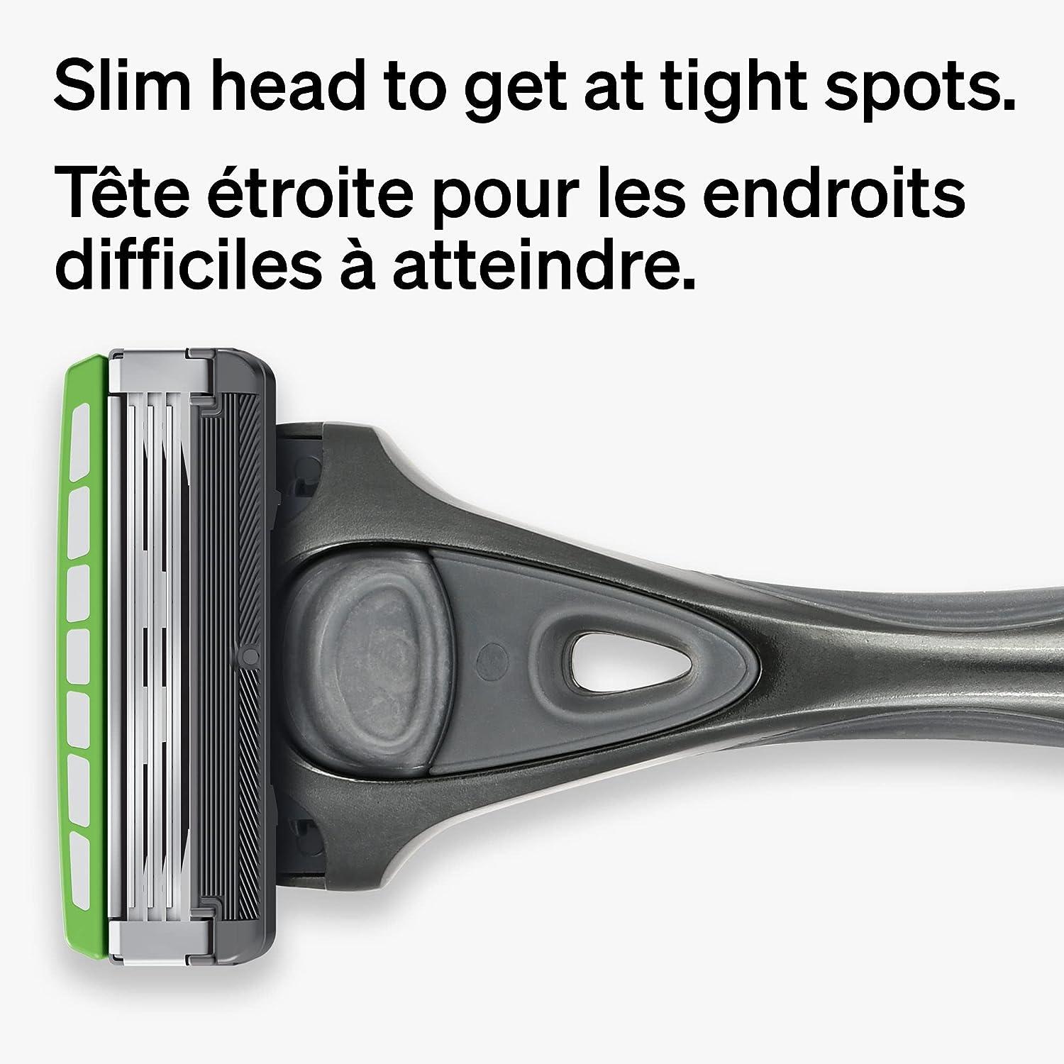 Schick Hydro Slim Head Sensitive Razor for Men - Thin Razor with 4 ...