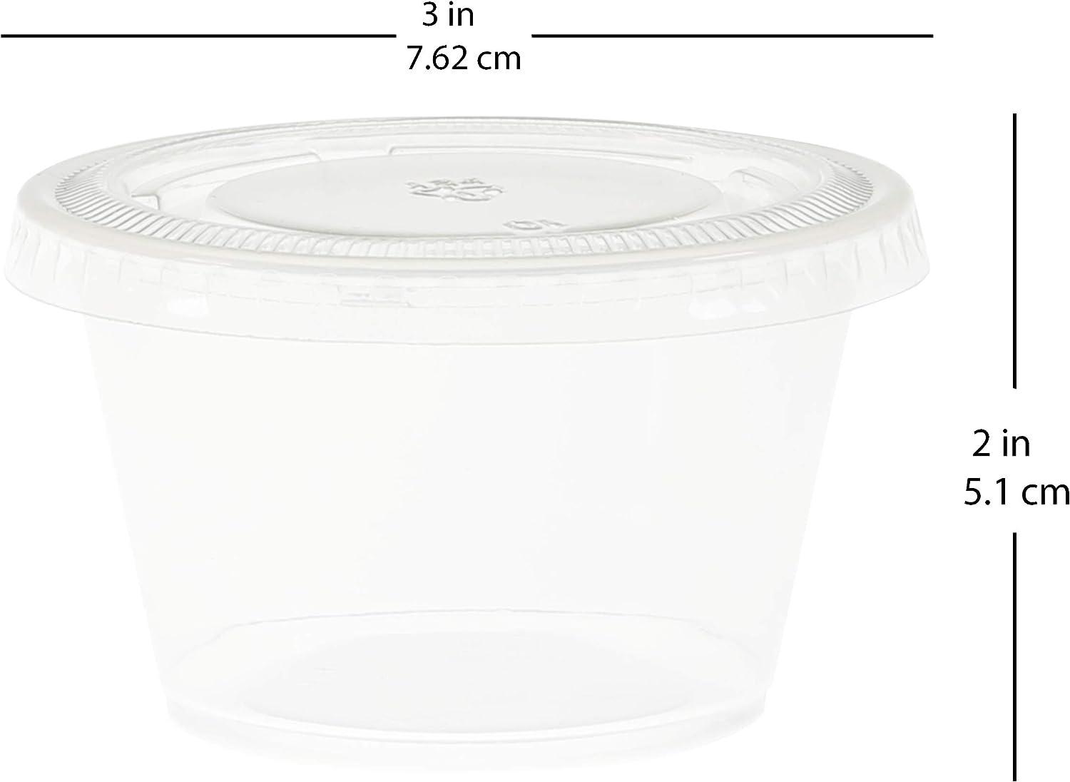 2 Oz Plastic Containers With Lids Plastic Sample Cups 2oz Clear Portion ...
