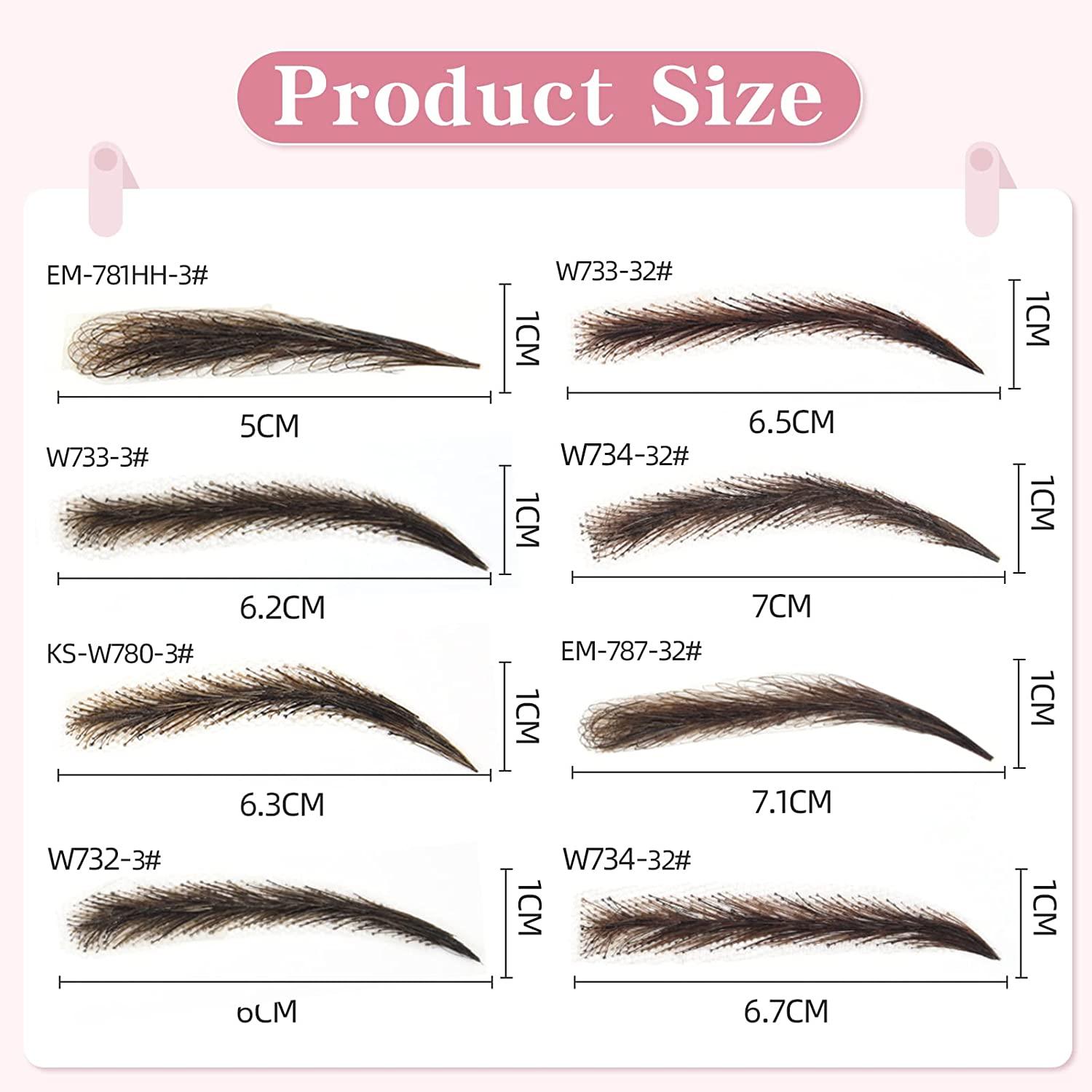 Vlasy Handmade Women's Human Hair False Eyebrows - Natural Lace ...