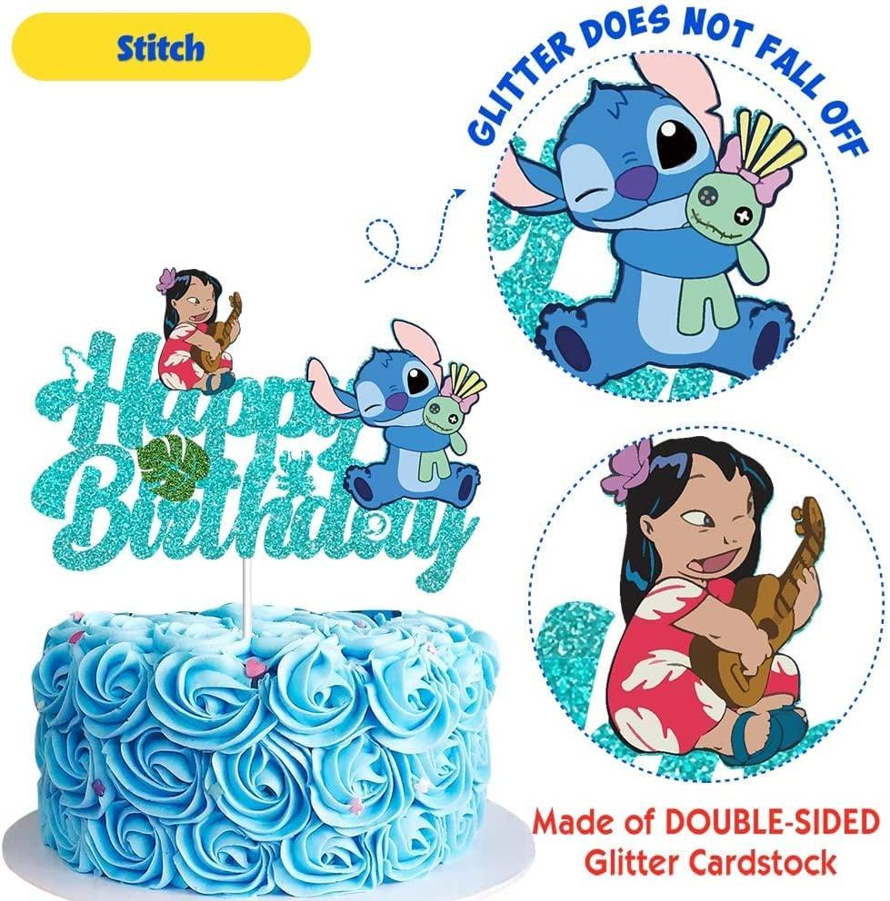 Blue Glitter GZDUCK Cake Topper - Happy Birthday & Baby Shower Cartoon ...
