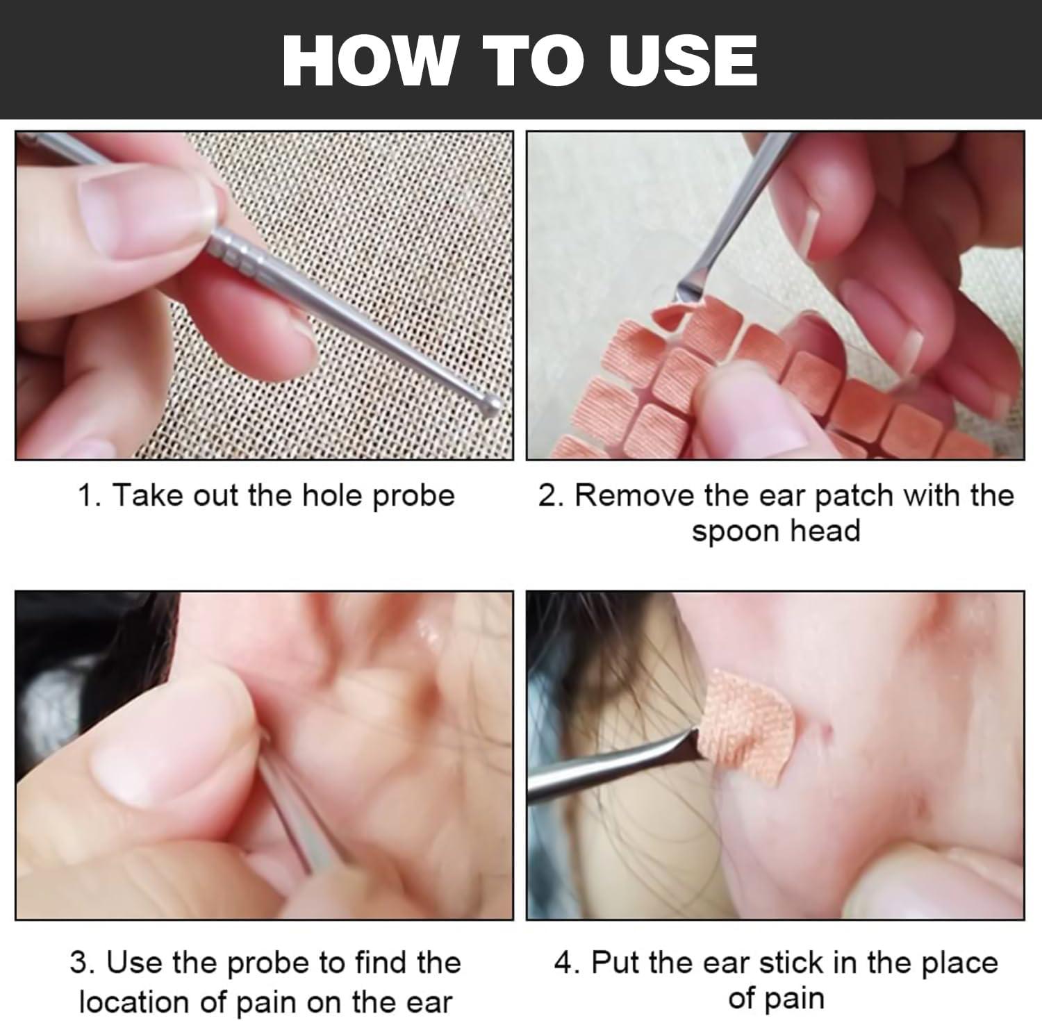 600 Pieces Acupuncture Ear Seeds & Massage Stick Set | Acupressure for ...