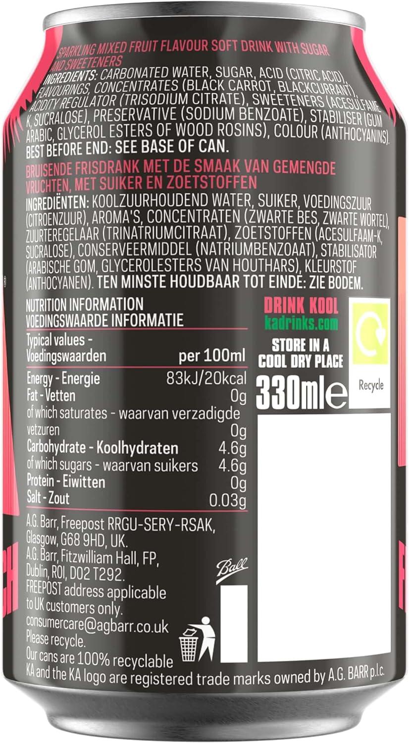 KA Caribbean Sparkling Fruit Punch Soda 330ml - Authentic Jamaican ...