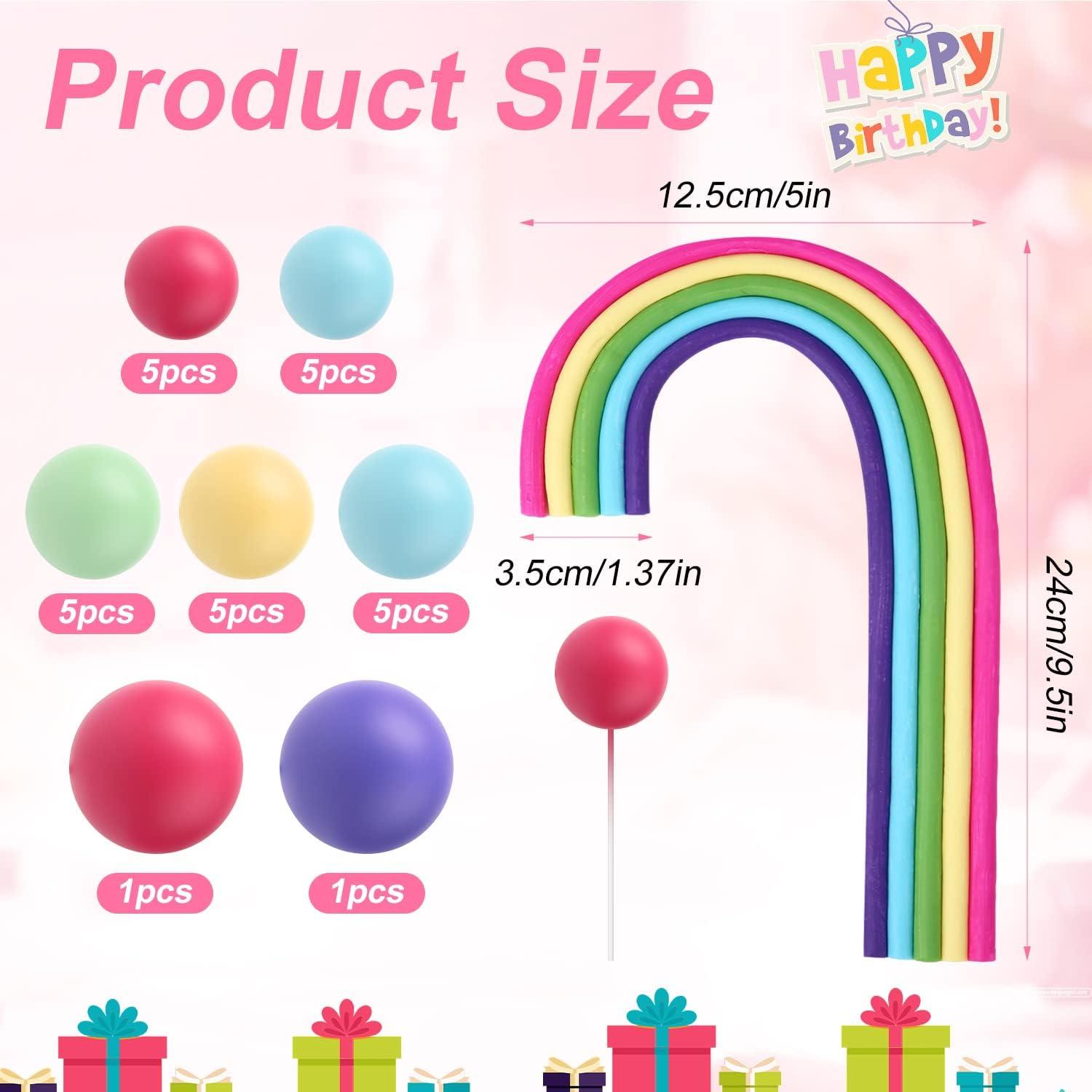 Rainbow Cake Toppers Colorful Rainbow Cake Decorating Kit Rainbow Cake ...