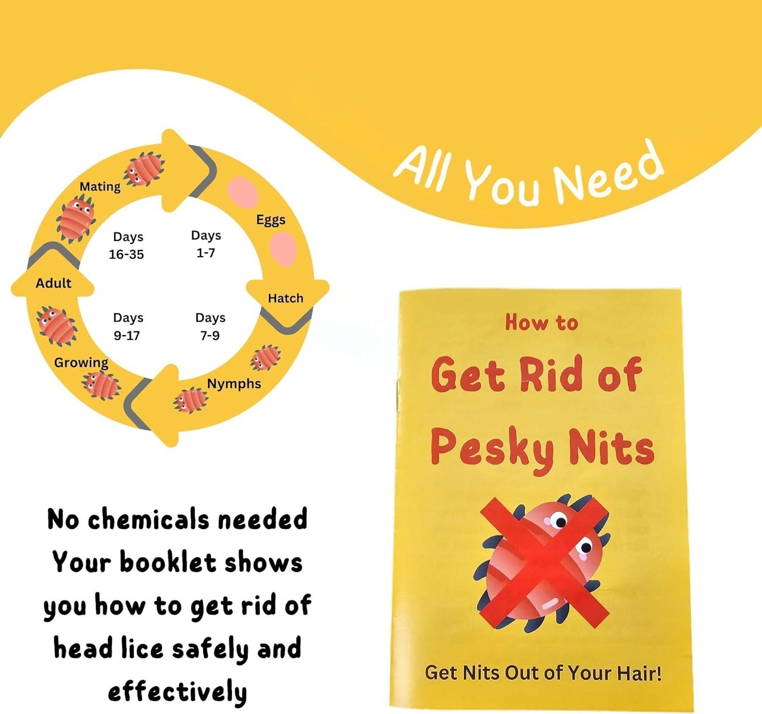 9pc Anti-Nit Kit: Head Lice Comb Set for Kids and Adults - Nit Combs ...