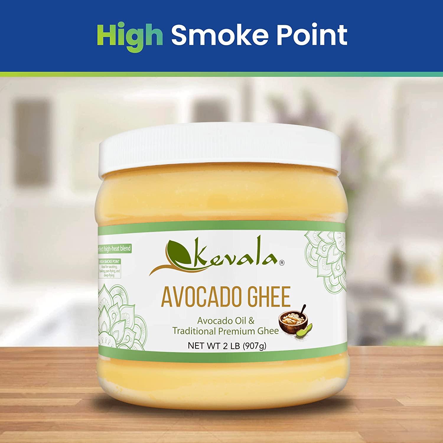 Kevala Avocado Ghee 32 Oz - High-Heat Blend of Avocado Oil and Premium ...