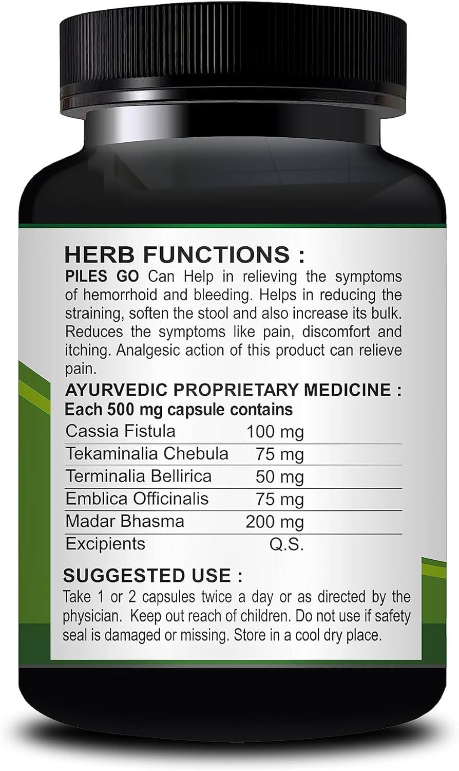 Riffway PilesGo Capsules - Hemorrhoid Support for Improved Blood ...