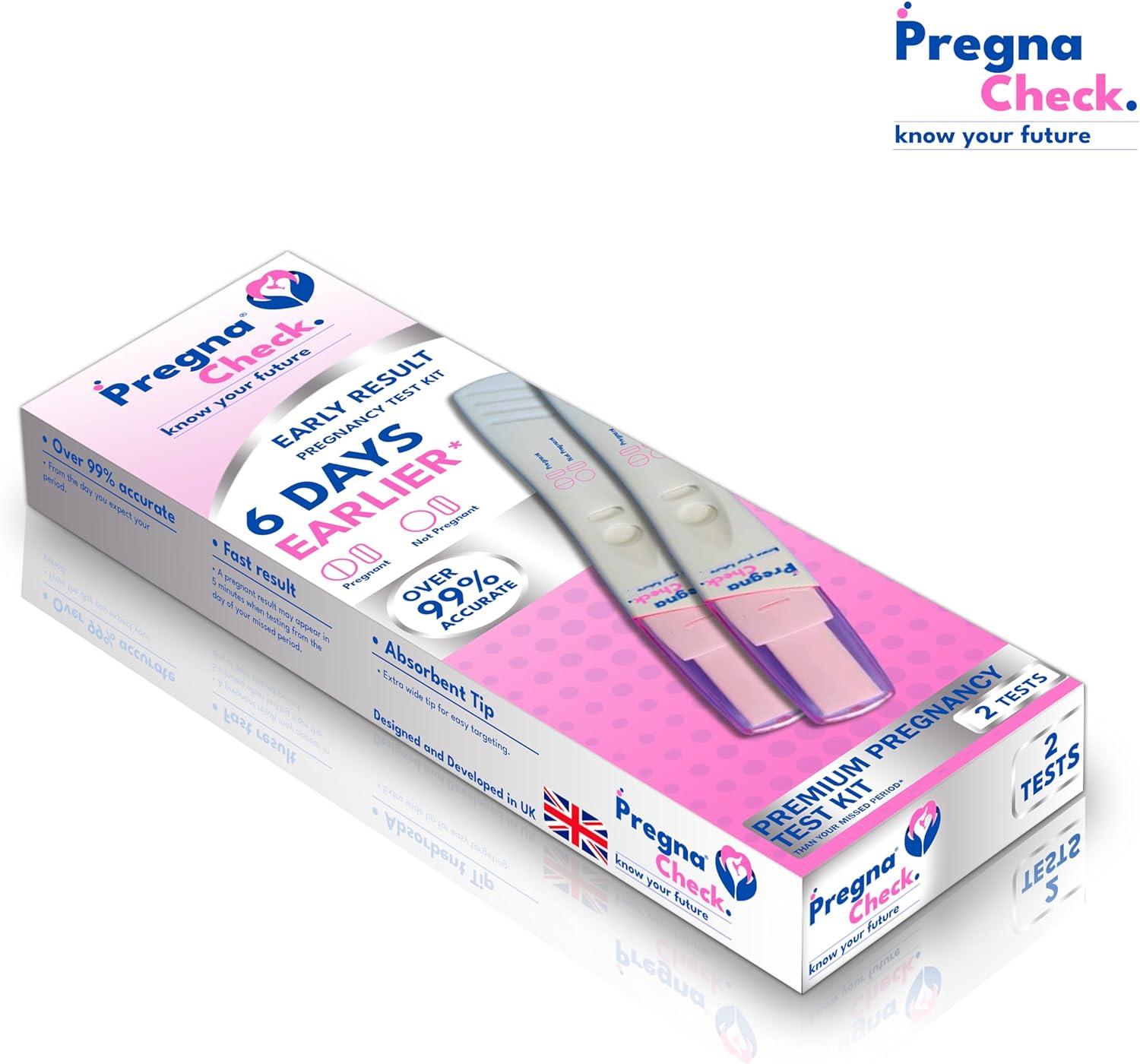 Pregna Check Early Pregnancy Test Strips Kit - 6 Days Early Detection ...