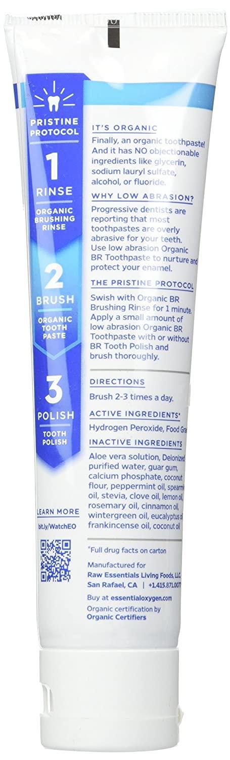 Essential Oxygen Organic Toothpaste Peppermint 4 oz - Fluoride-Free ...