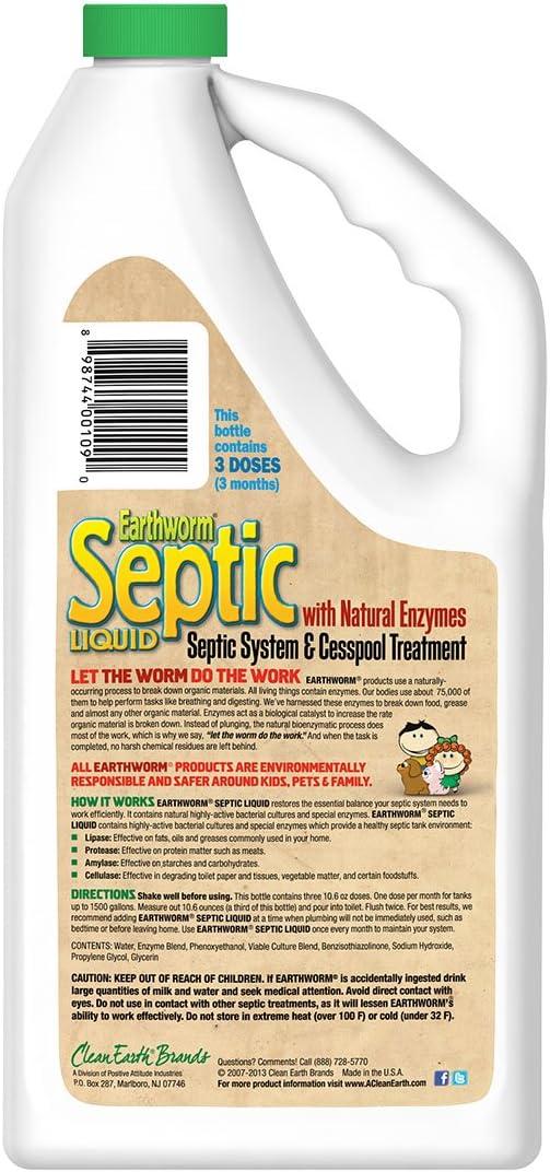 Earthworm Septic System & Cesspool Treatment - Natural Enzymes Safe for ...