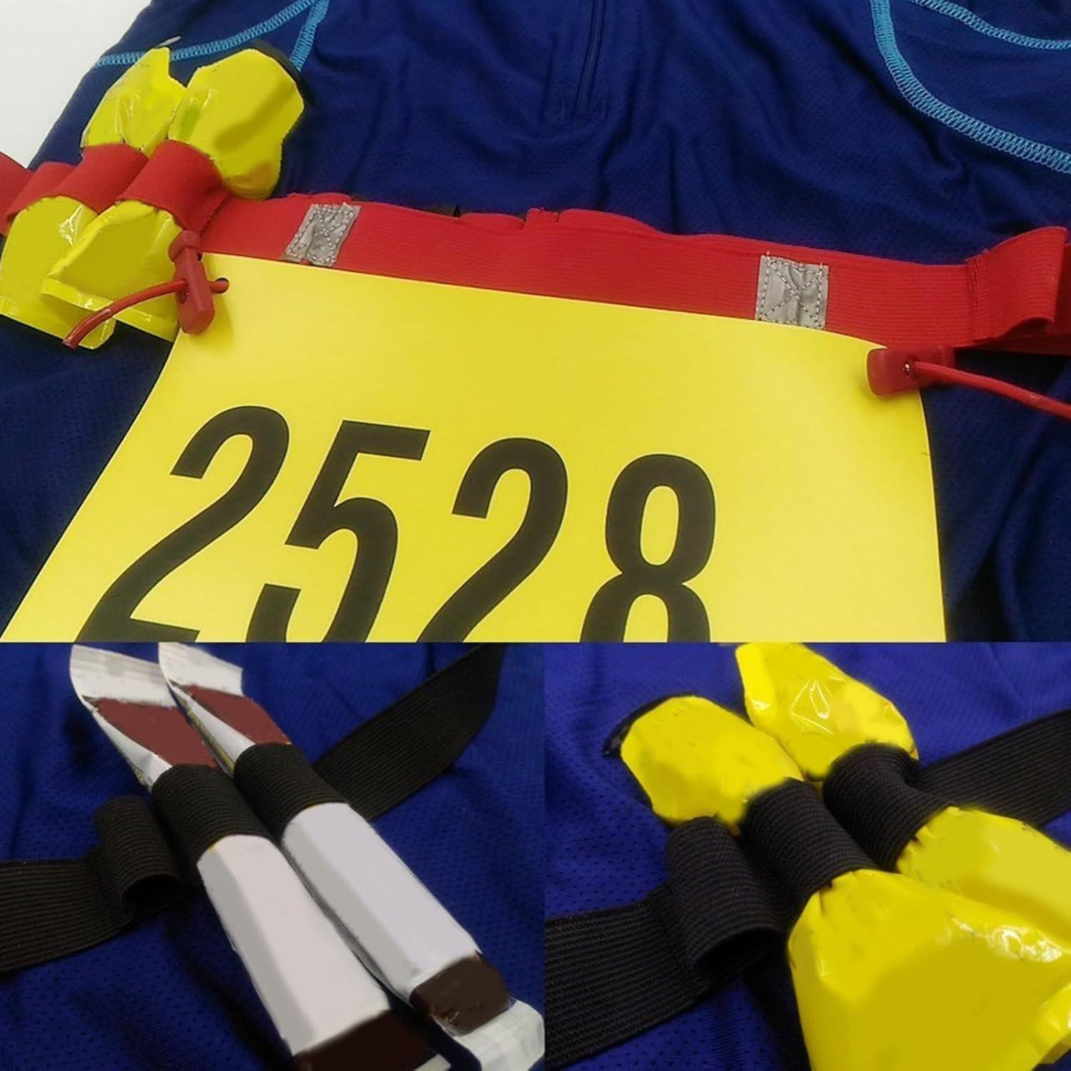 Buy Elastic Gel Loop Running Number Belt with Reflective Strip for ...