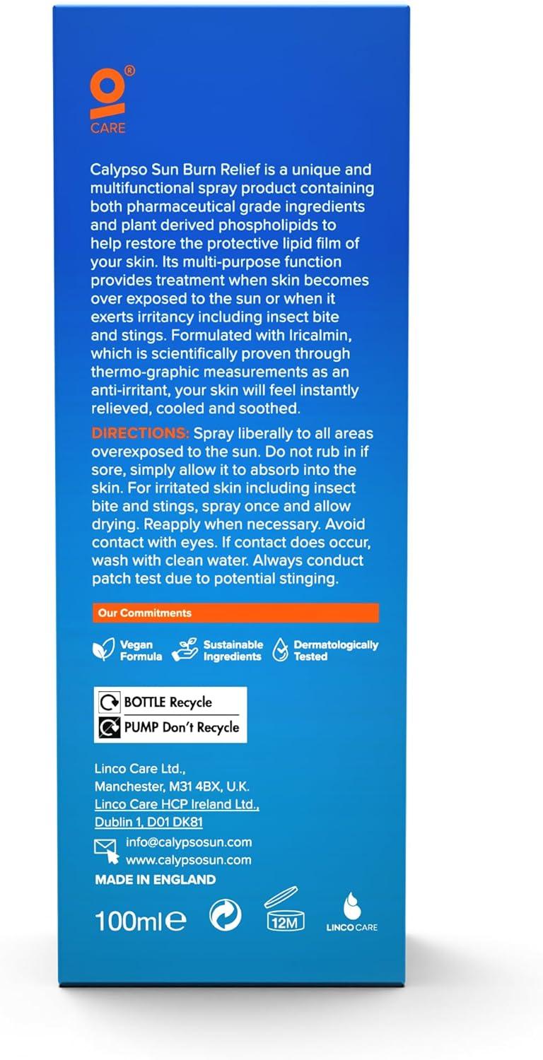 Calypso Sun Burn Relief Spray - Fast Soothing Relief for Sunburned Skin ...
