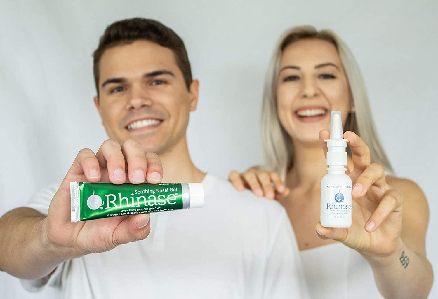Rhinase Allergy Relief Nasal Gel - Steroid-Free, Moisturizing Saline ...