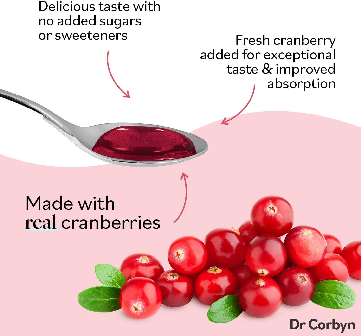 Dr Corbyn Cranberry 6 000mg Syrup - 50ml | High-Strength Urinary Tract ...