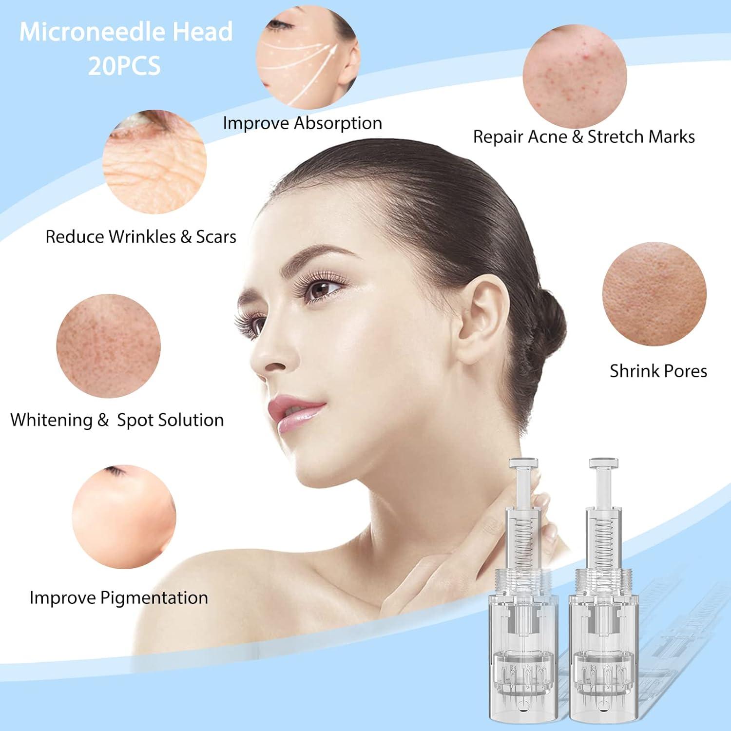 20 Microneedling Needles - 36 Pins Replacement Cartridges for Dermapen ...