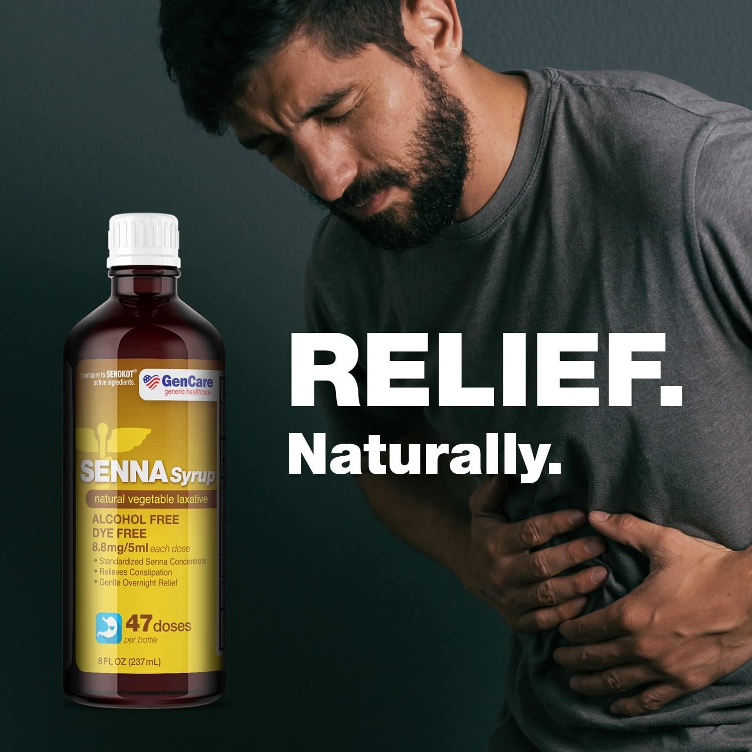 GenCare Senna Syrup Liquid Laxative - 8 Fl Oz Bottle | Natural ...