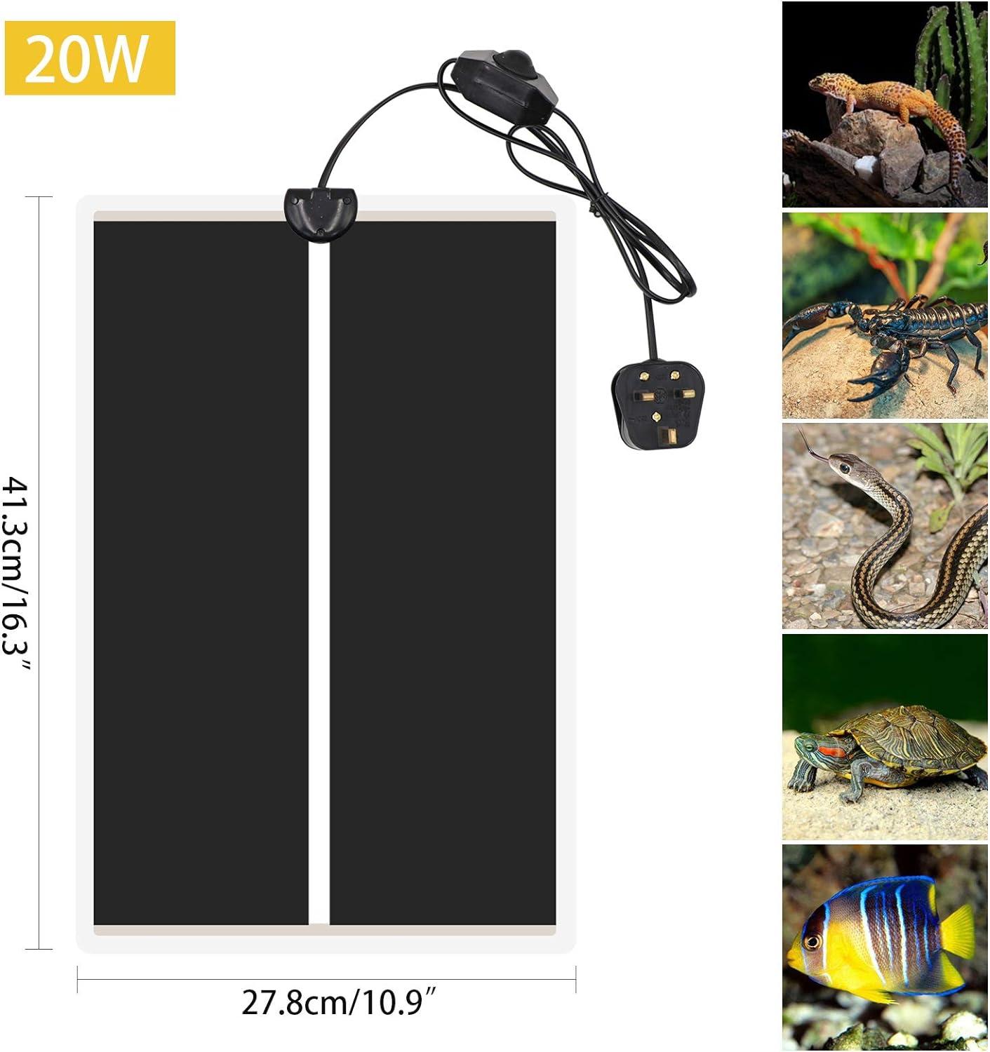 Reptile Heating Mats Tank Warmer with Temperature Control Power ...