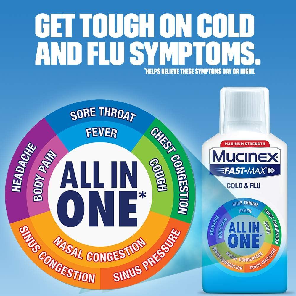 Mucinex Fast-Max Adult Severe Cold Liquid 6oz - Fast Relief Formula ...