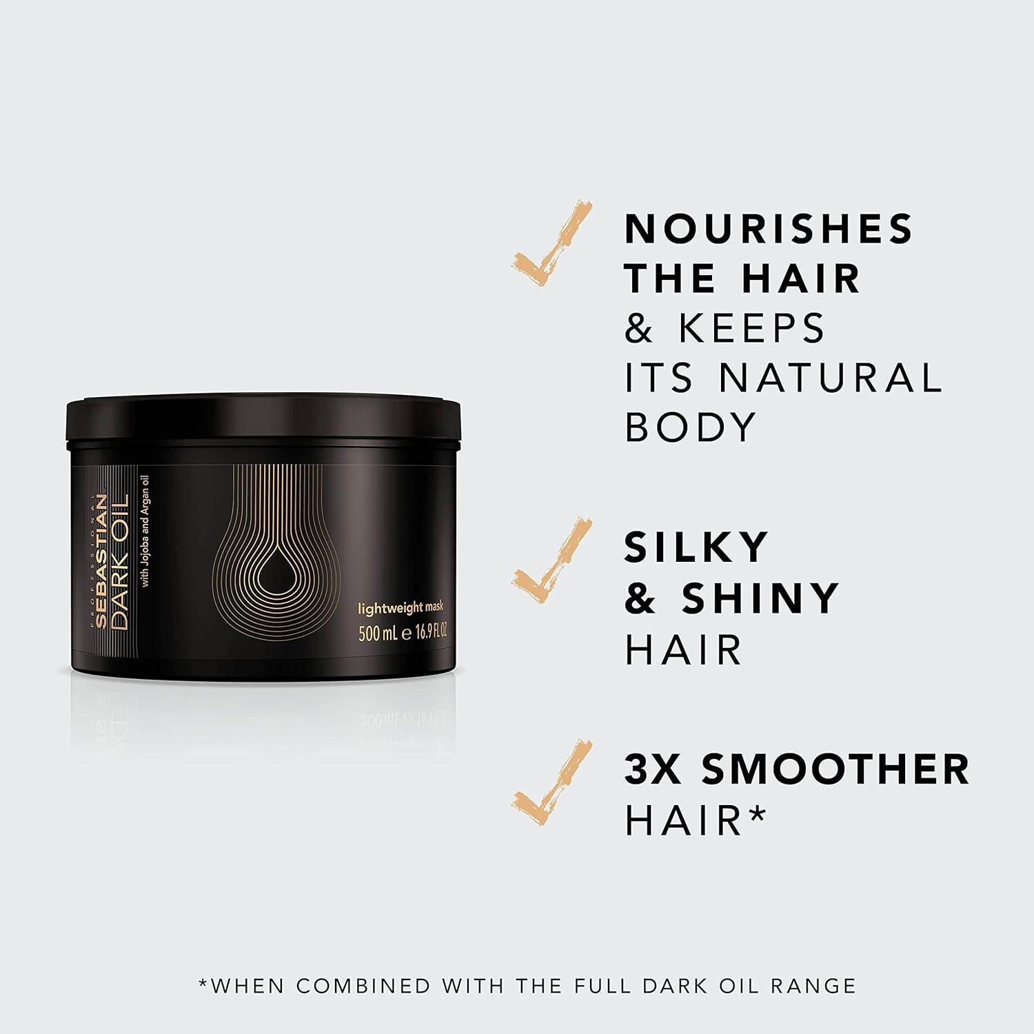 Sebastian Dark Oil Lightweight Mask 500ml - Nourishing Hair Treatment ...