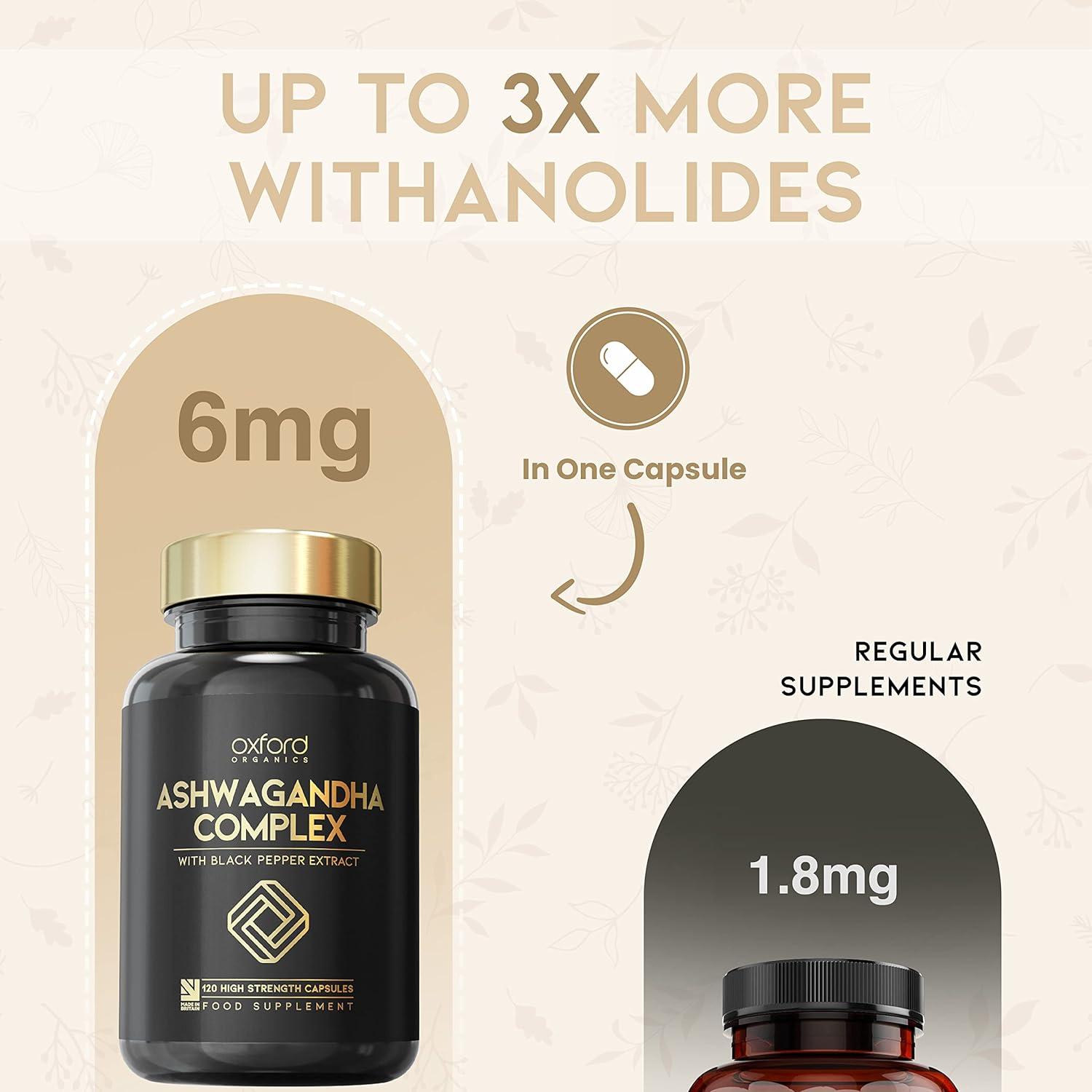 1200mg Ashwagandha Capsules | High Strength Root Extract with Black ...