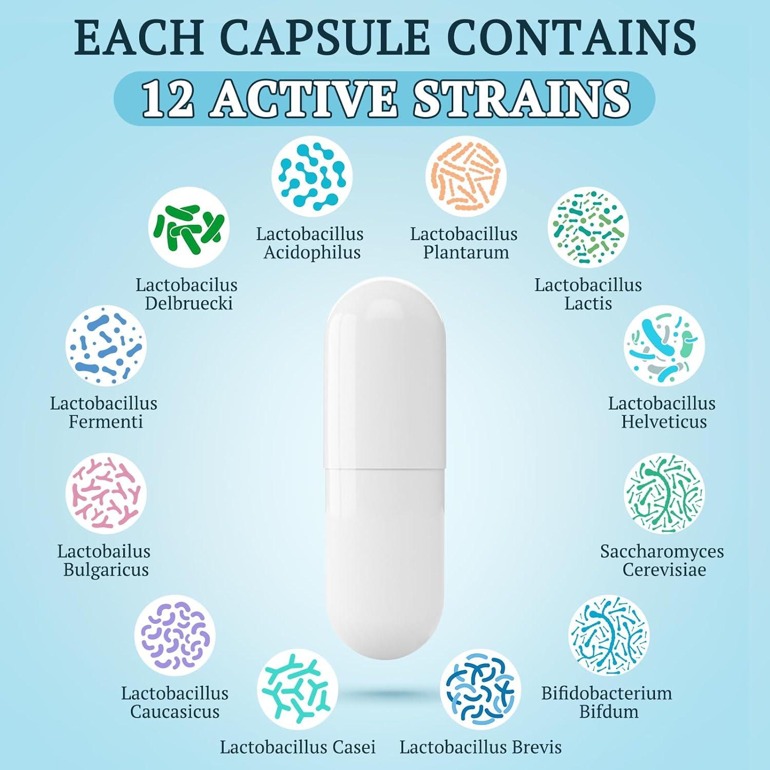 Advanced Strength 300 Billion CFU Probiotics for Digestive & Immune ...