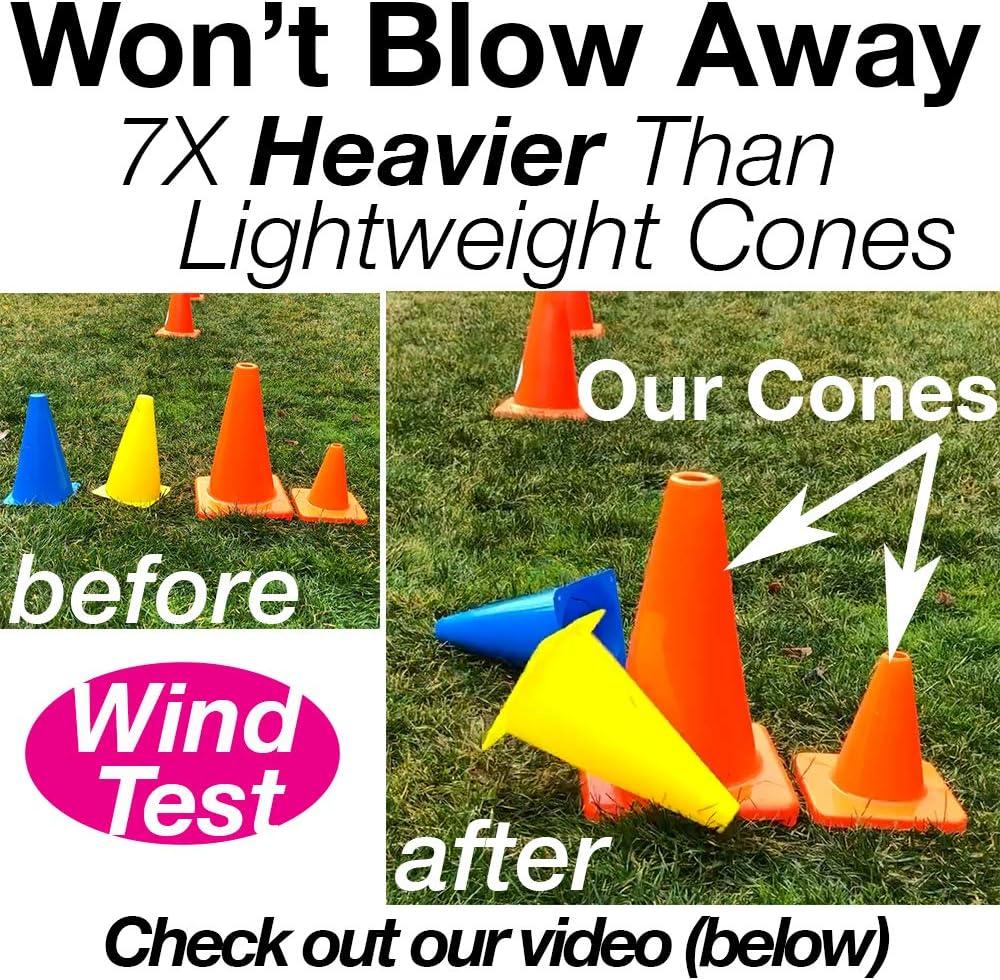 12 Pack LVL10 Pro Training Cones - Heavy Duty & Crack Resistant - 12 ...