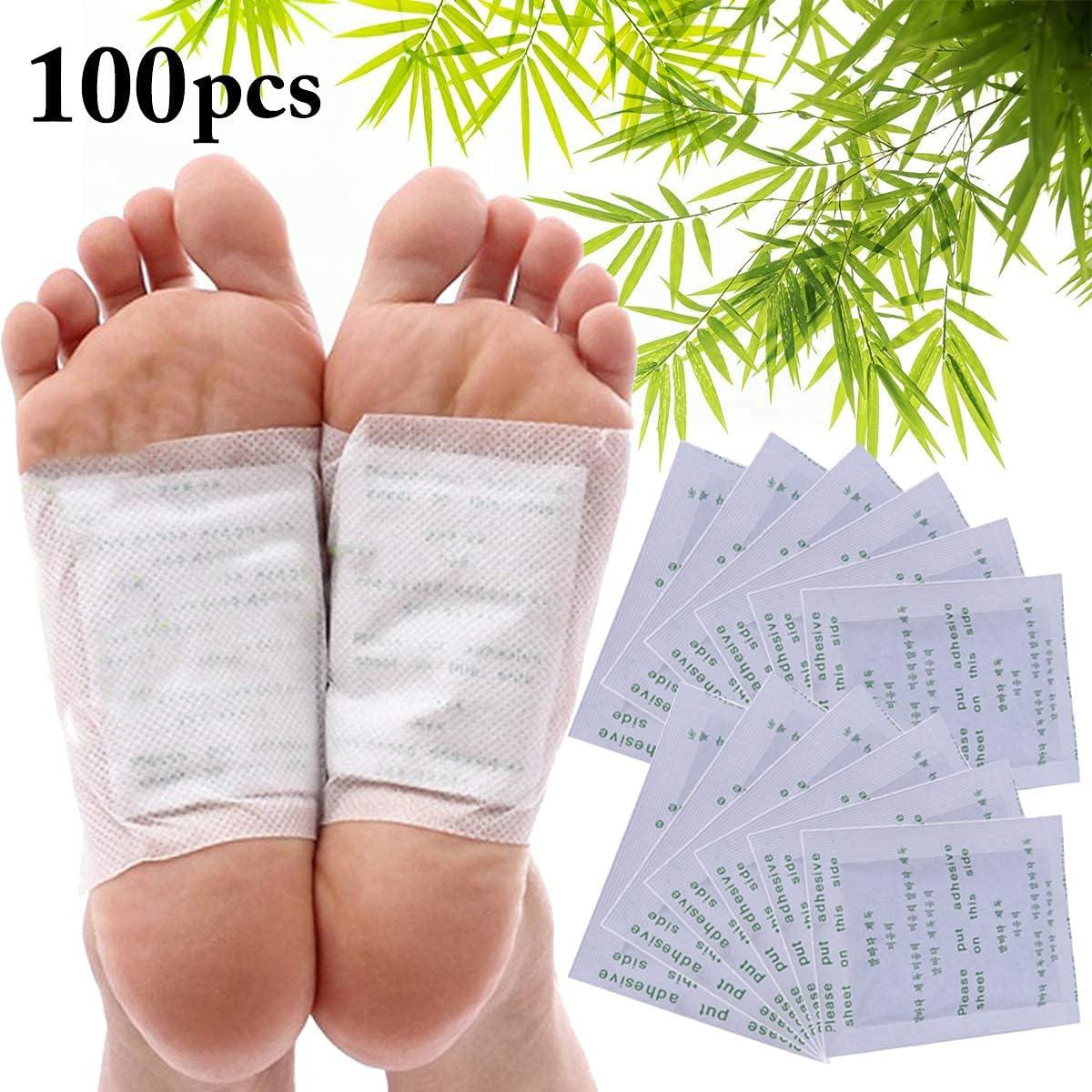 Kapmore 100pcs Foot Pads for Anti-Stress Relief, Natural Cleansing Foot ...