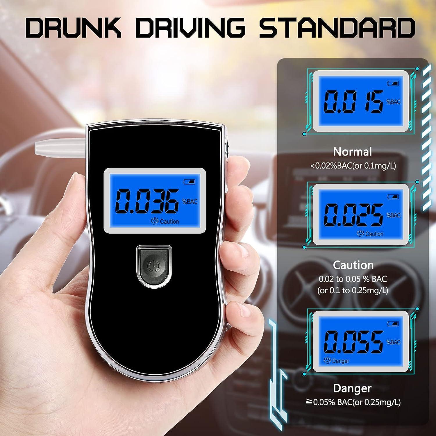 Professional Grade Alcohol Breathalyzer - Portable Blood Alcohol Tester ...