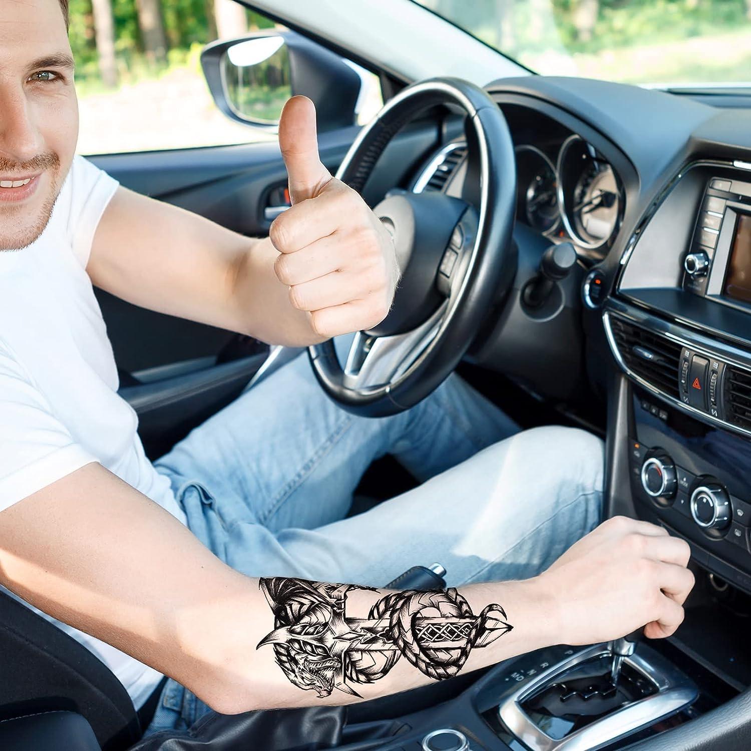 Aresvns Cool Temporary Tattoos for Men and Women 18sheets Halloween ...