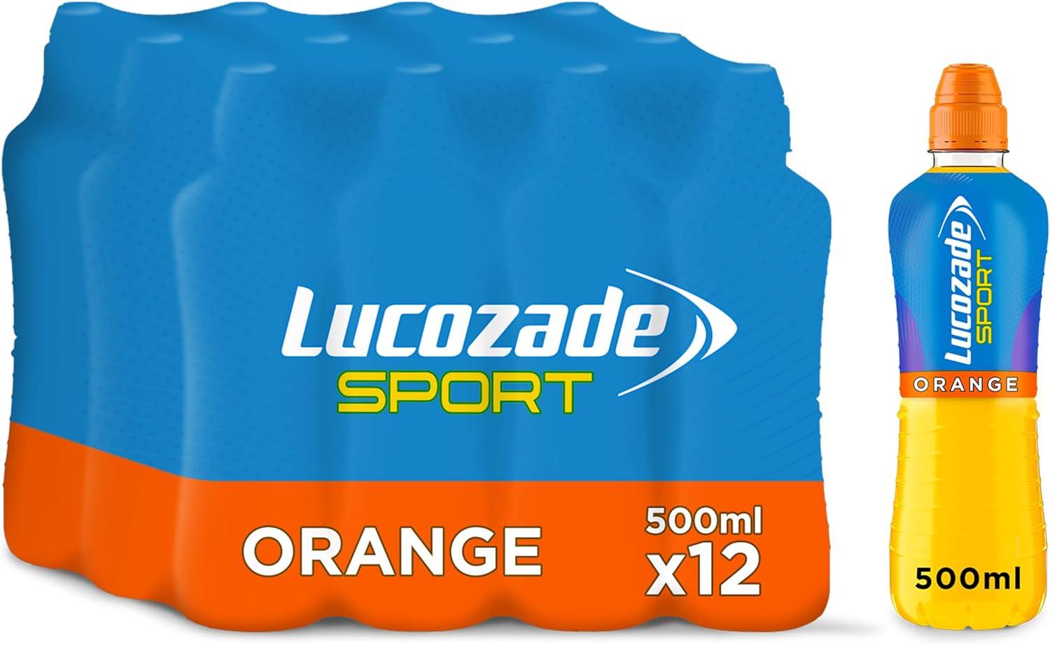 Lucozade Sport Orange 12x500ml (Packaging May Vary) & Lucozade Zero ...