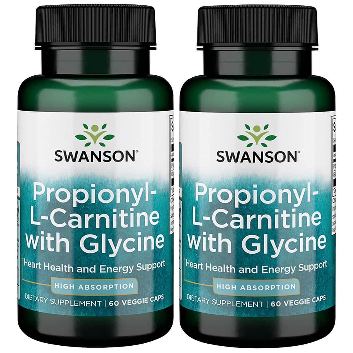 Swanson Propionyl L-Carnitine with Glycine 60 Veggie Capsules (2 Pack ...