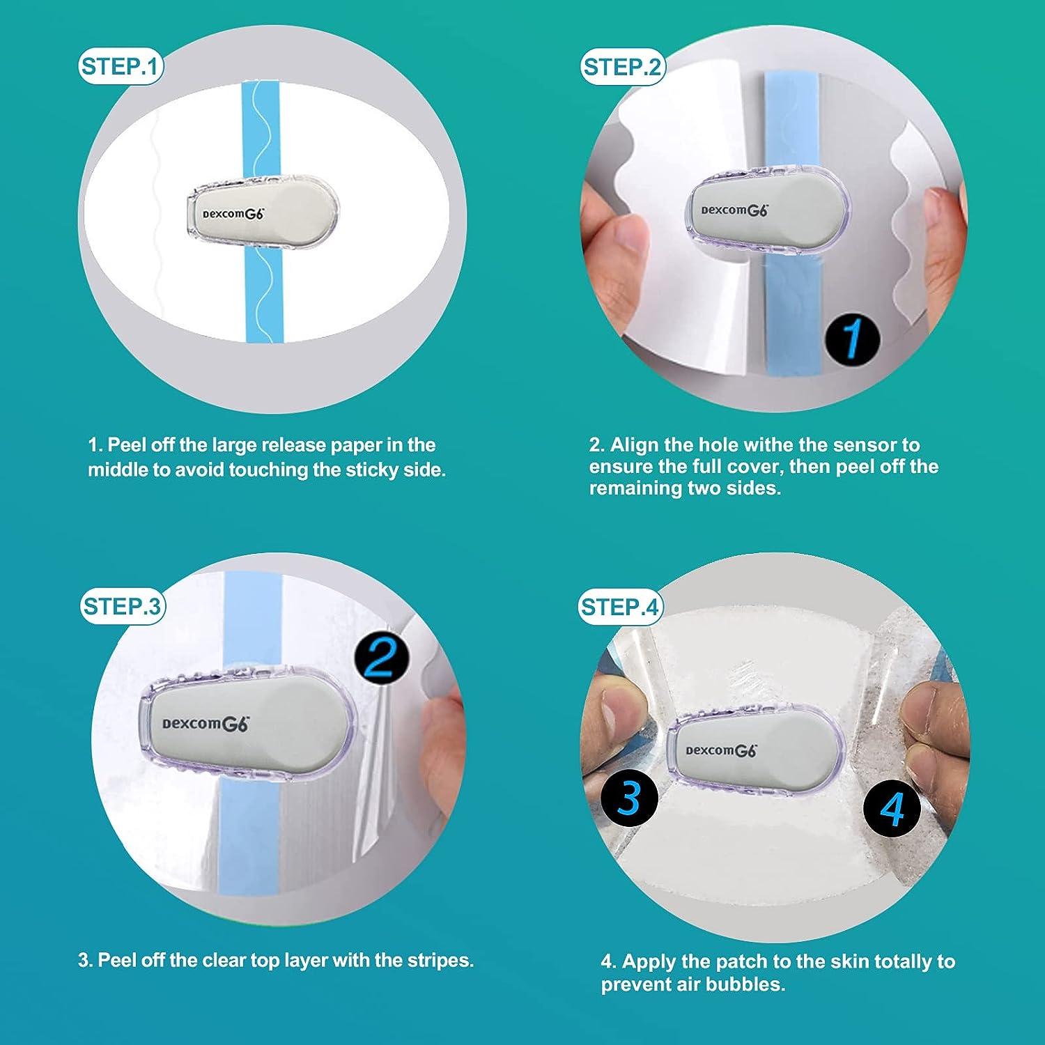 Dexcom G6 Adhesive Patches - 24 Pack for 10-14 Days | Waterproof ...