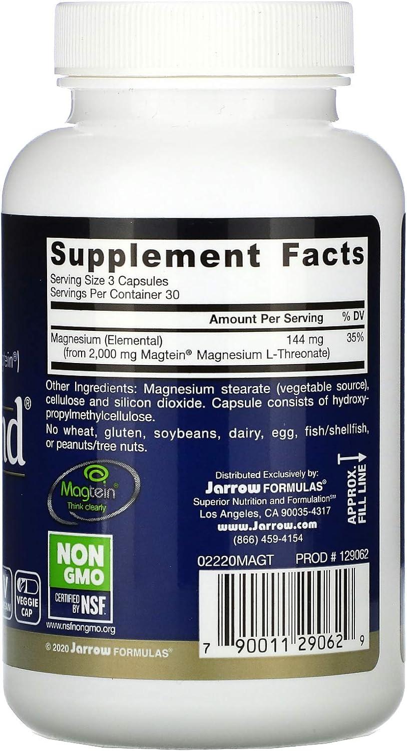 Jarrow Formulas Magmind 90 CT - Mag L-Threonate Supplement | Buy Now ...