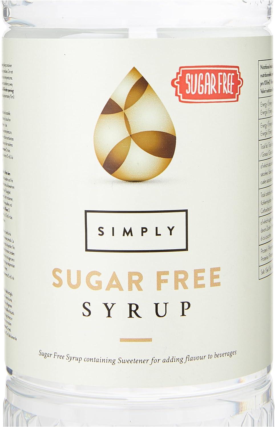 Simply Sugar Free Syrup Low Calorie Vegan & Nut Free Flavoured Syrup ...