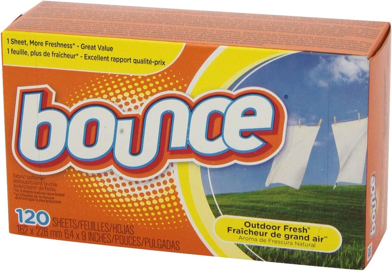 Bounce Dryer Sheets 120 Count, Outdoor Fresh Scent - Fabric Softener ...