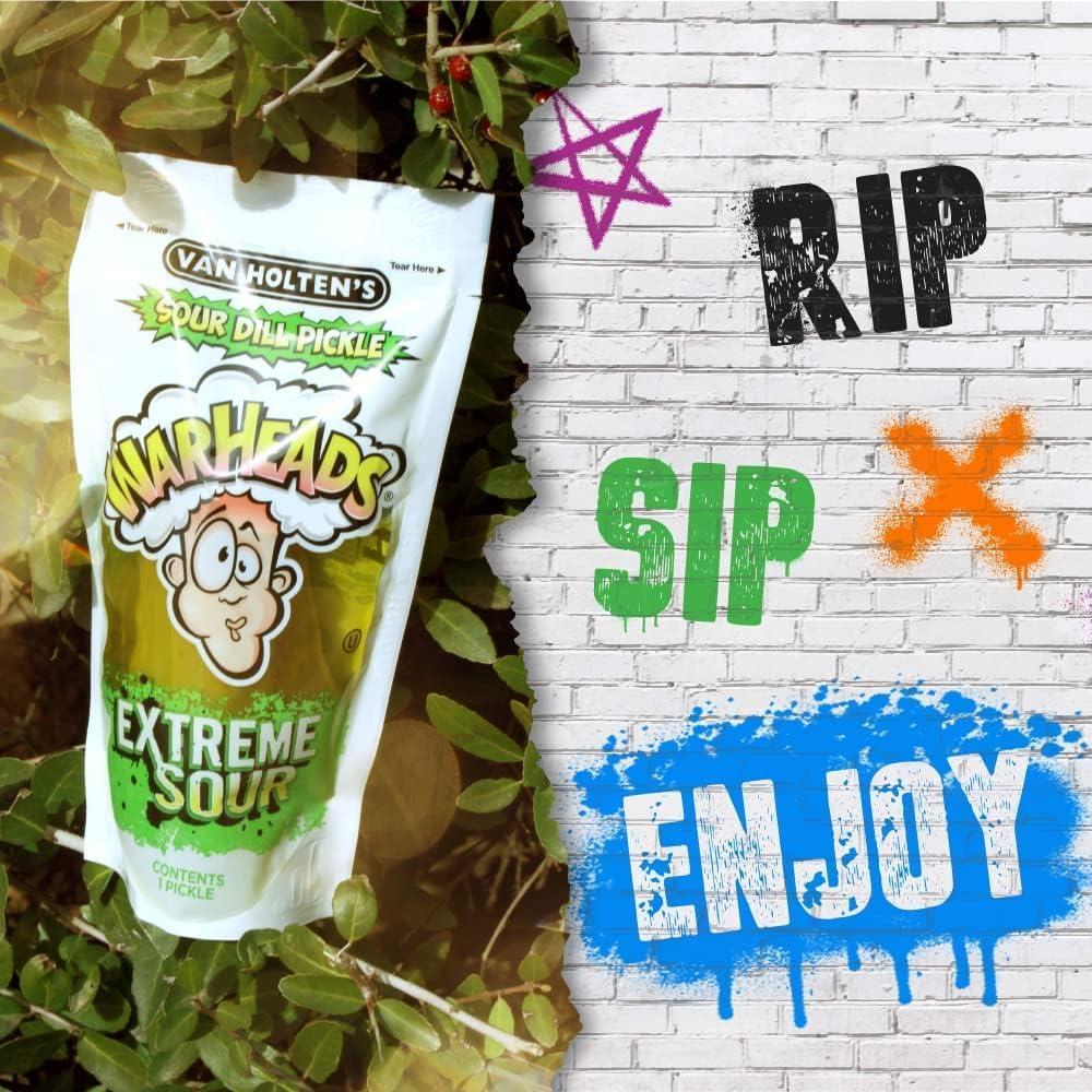 Van Holten's Sour Dill Pickle - Warheads - Extreme Sour Pickle - 140g ...