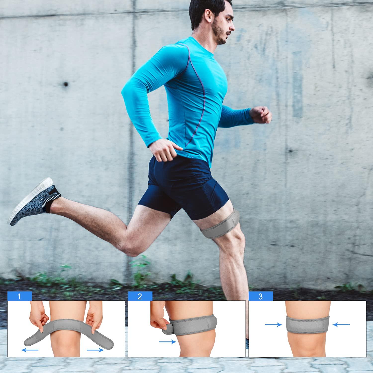 SupreGear Adjustable IT Band Compression Wrap - Support for Iliotibial ...