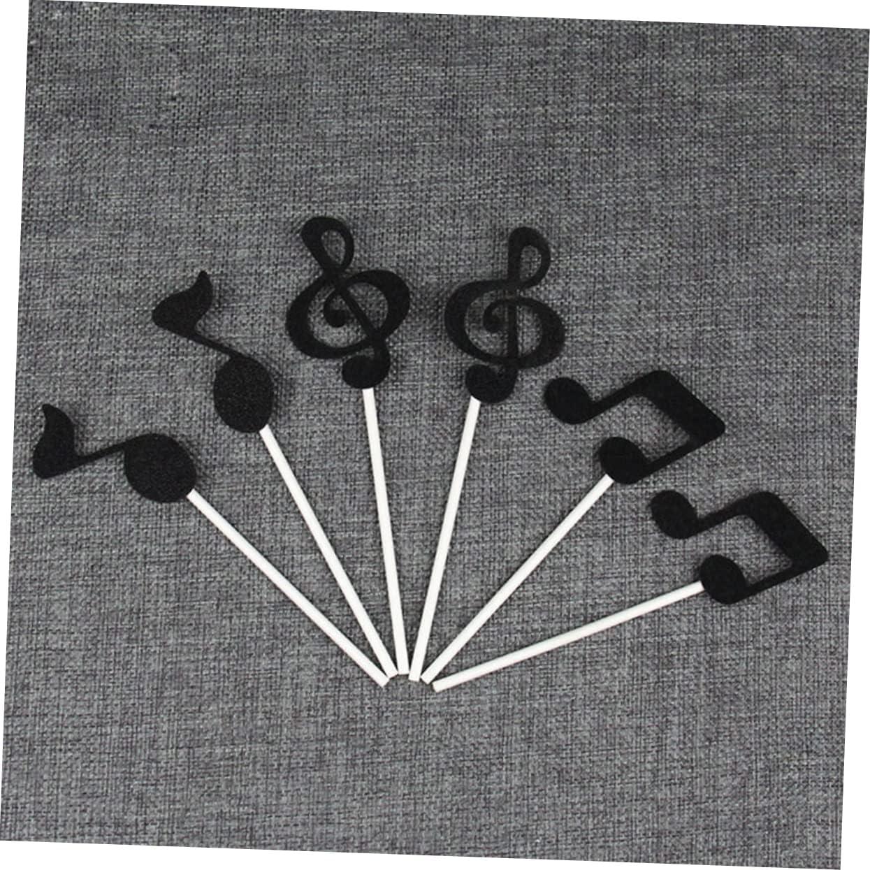 TOPPERFUN 6pcs music symbols cake picks musical notes cupcake topper ...